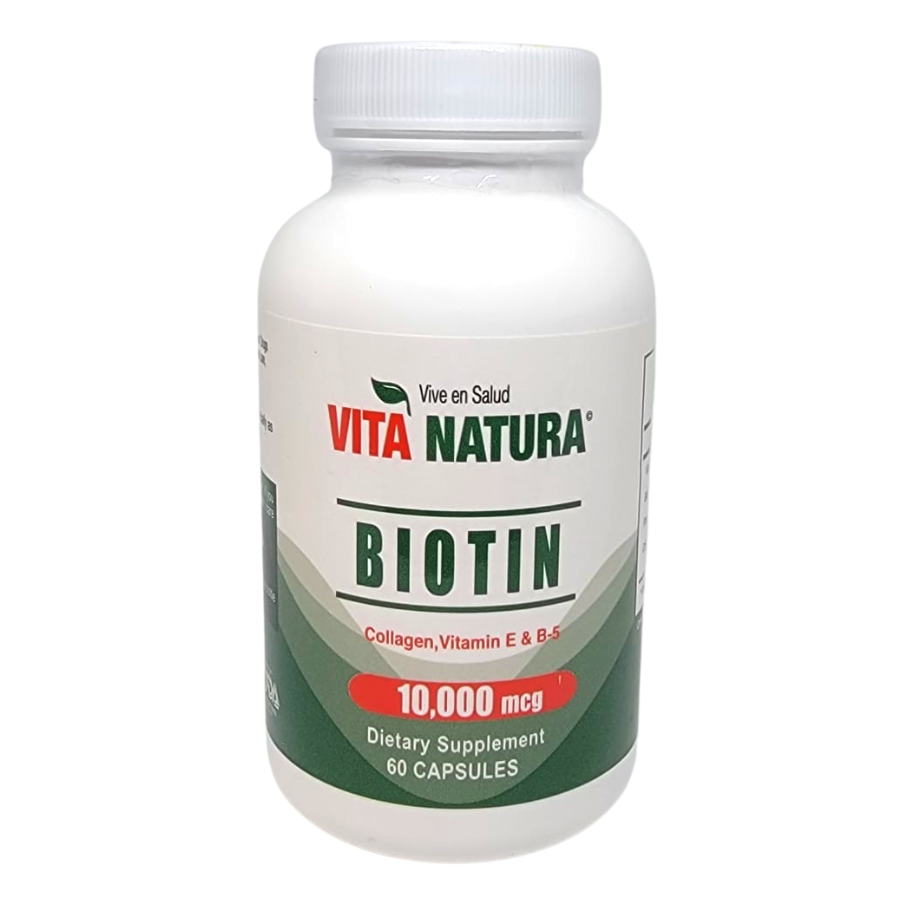 BIOTIN 10,000 MCG | 60 CAPS | VITA NATURA - Dra. Ana Santos